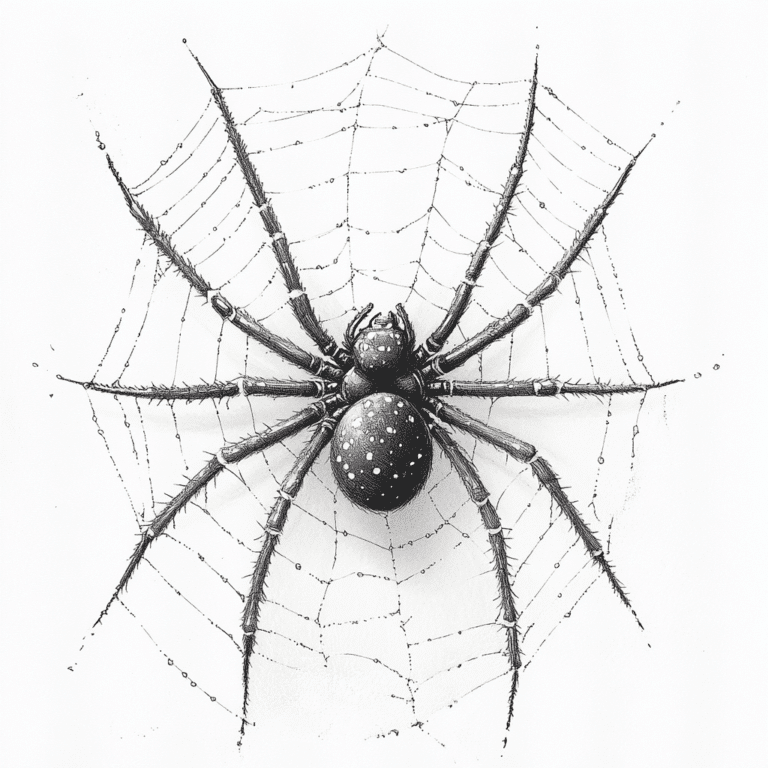 Spider Web Drawing Captivates With Mesmerizing Artistry