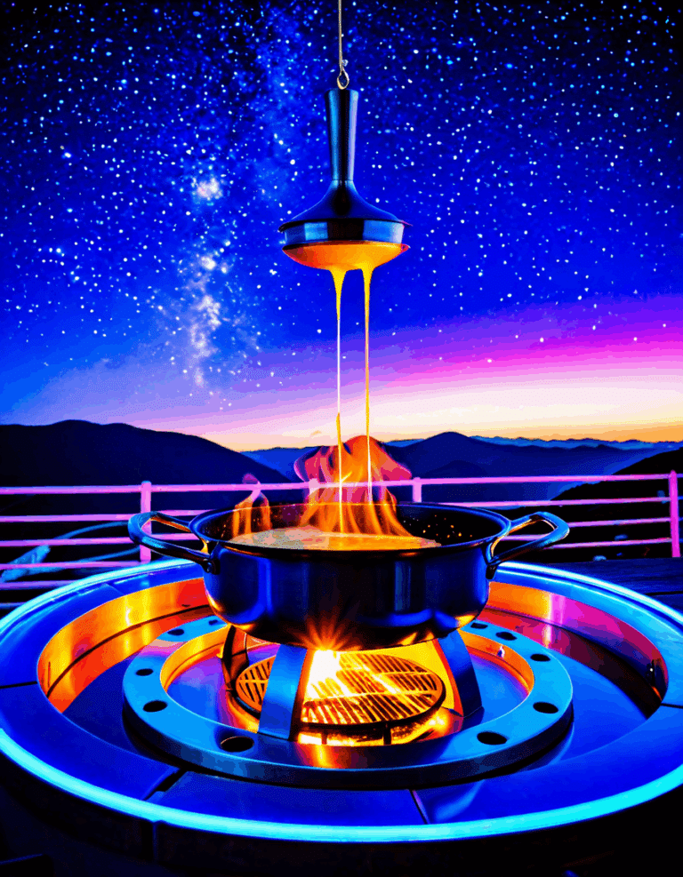 Space Dock Fondue Pot Sparks Galactic Fun In Every Bite