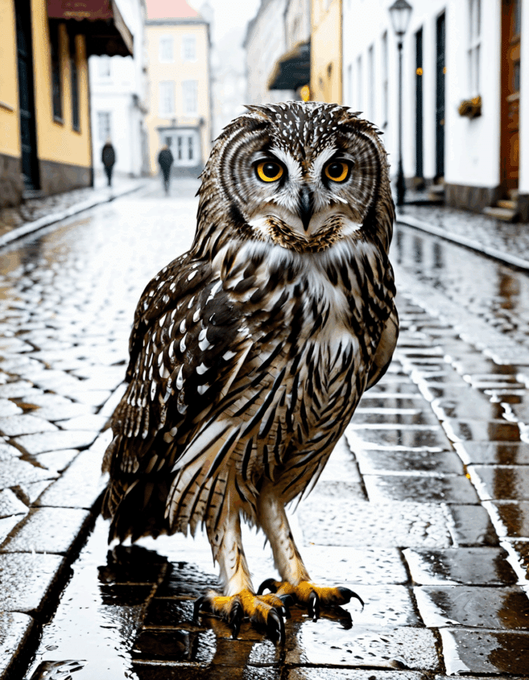 Wet Owl Captivates With Stunning Transformation