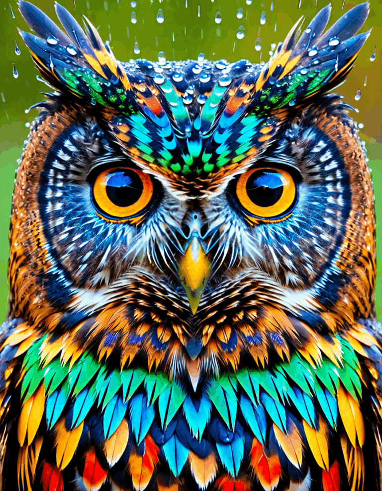 Wet Owl Captivates With Stunning Transformation